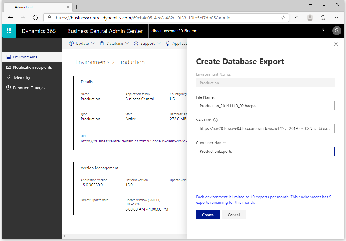Mounting a database backup from my online environment inside a ...