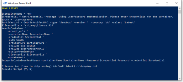 New-BcContainerWizard aka Business Central on Docker script generator ...